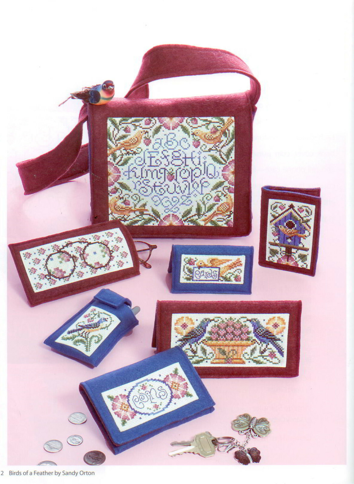 Cross Stitch & Felt Purse Ensembles Pattern - Linda Gillum & Sandy ...