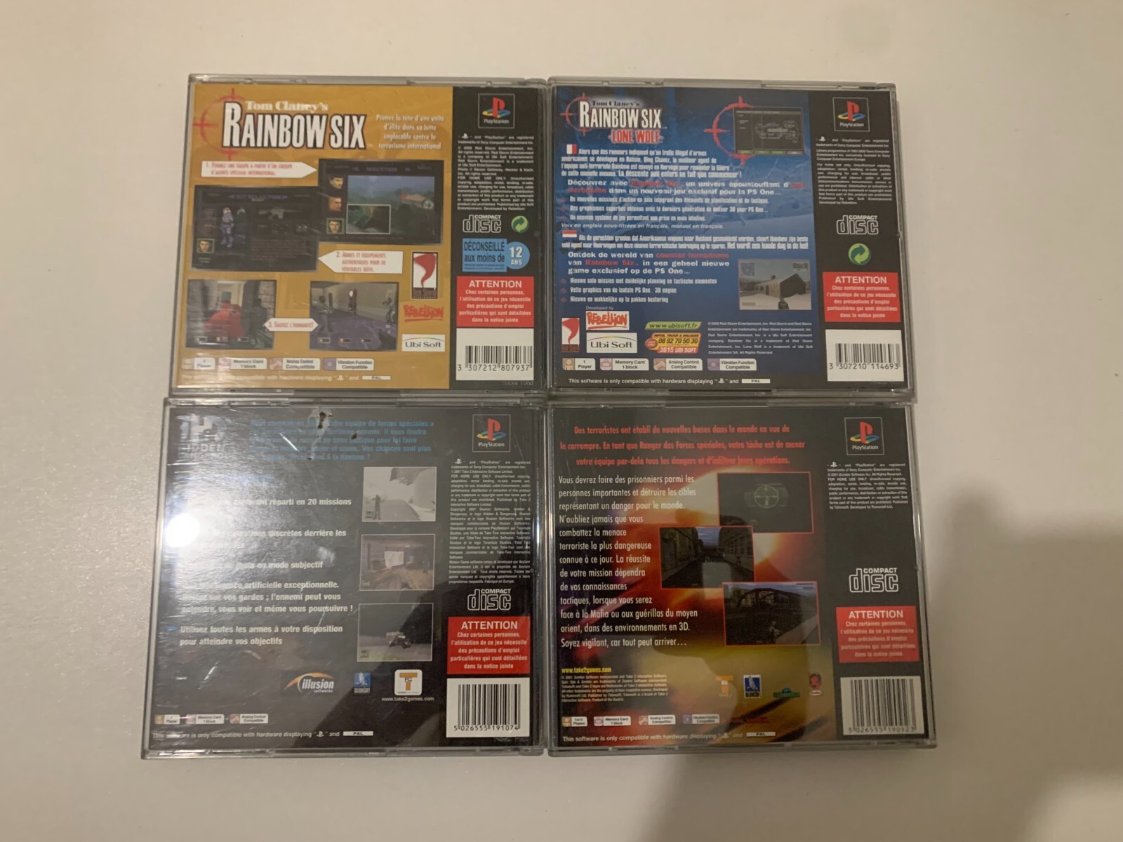Lot 4 jeux PS1/PSX [FR] - Type Rainbow Six et Spec Ops complets TBE | eBay