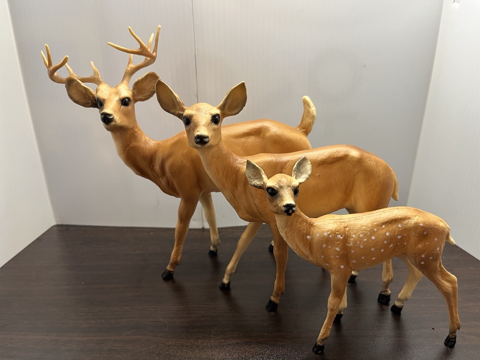 BREYER MOLDING CO. Plastic Deer Family Buck Doe Fawn Vtg 1960-1970 | eBay