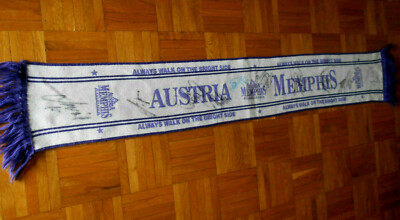 AUSTRIA MEMPHIS VIENNA with signatures scarf Fußballklub Austria Wien ...