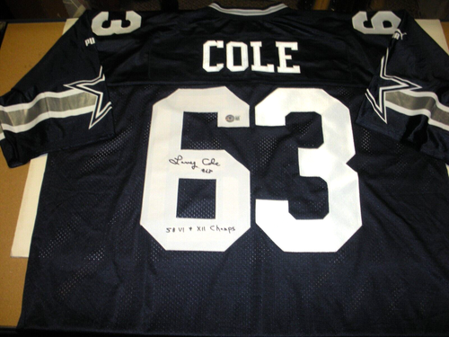 LARRY COLE DALLAS COWBOYS BECKETT/COA SIGNED OFFICIAL LICENSED PUMA ...