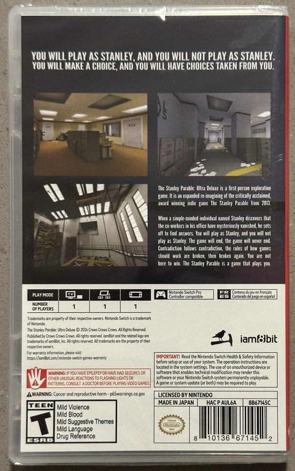 New The Stanley Parable Ultra Deluxe (Nintendo Switch, 2024) | eBay