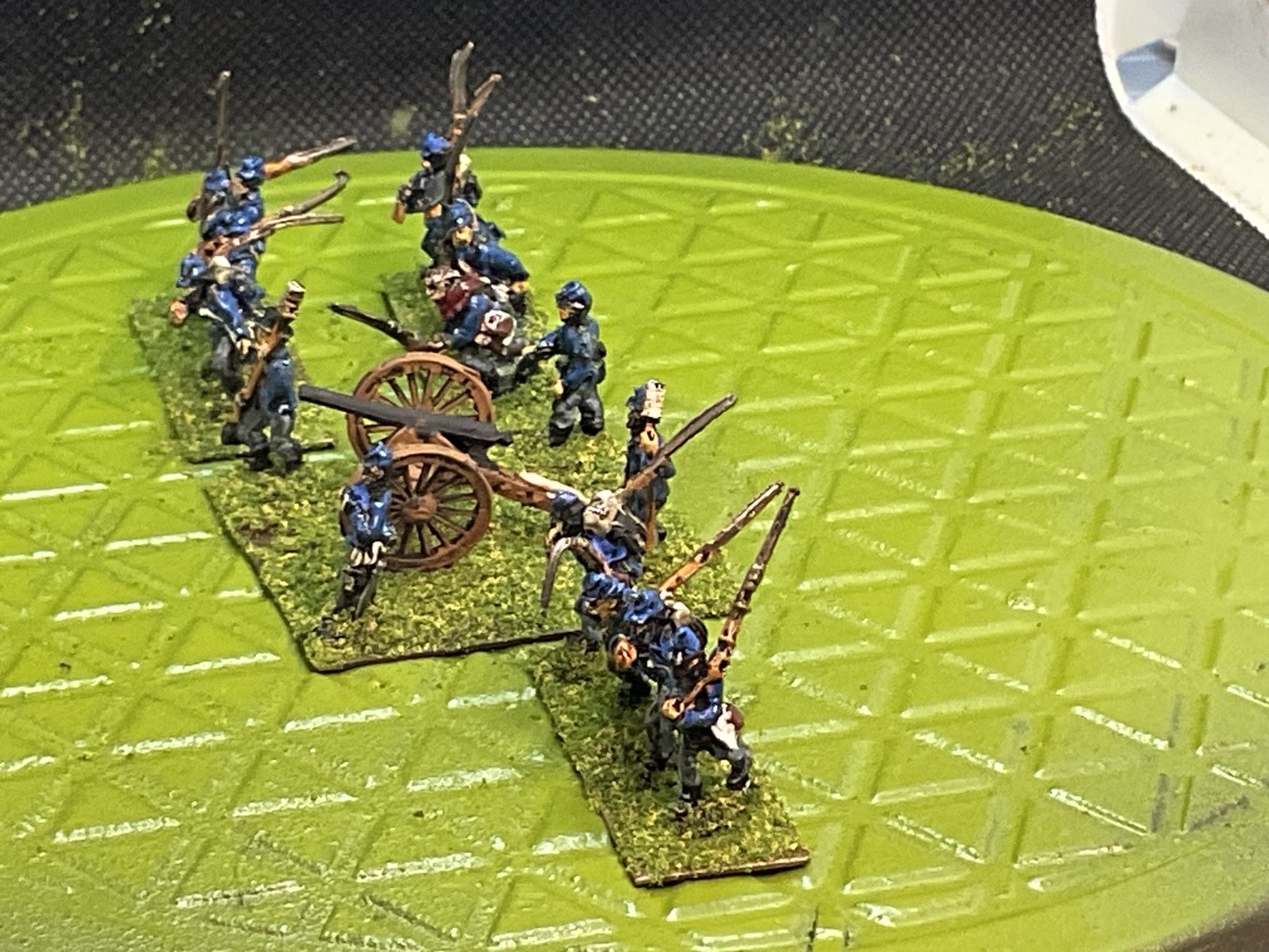 15mm Handpainted ACW Union Battalion w/Cannon (12 Inf, 1 Cannon, 4 Crew ...