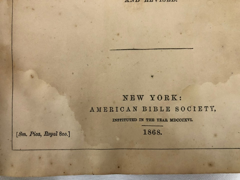 (Rare, first edition, 1846 BIBLE) NEW YORK / AMERICAN BIBLE SOCIETY ...