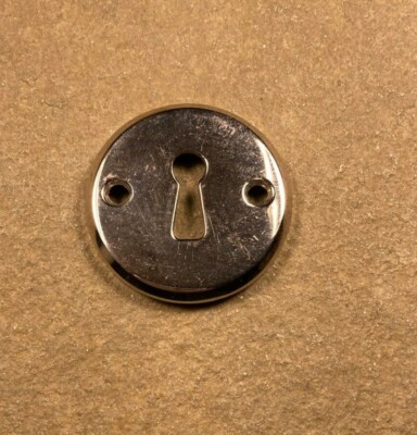 Chrome Mortise Lock Key Hole Cover Plate Lock Skeleton Key Escutcheon ...