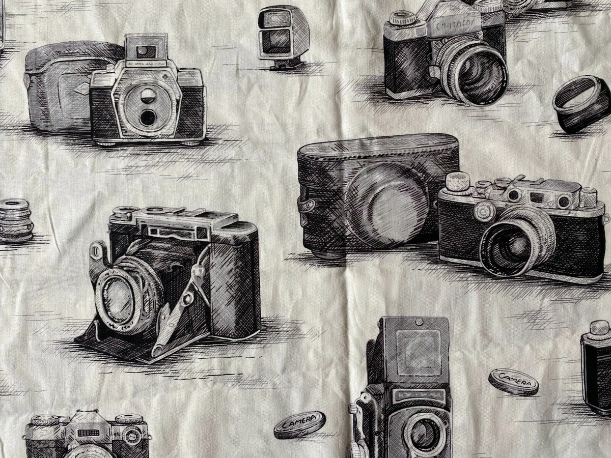 Camera Pattern Fabric