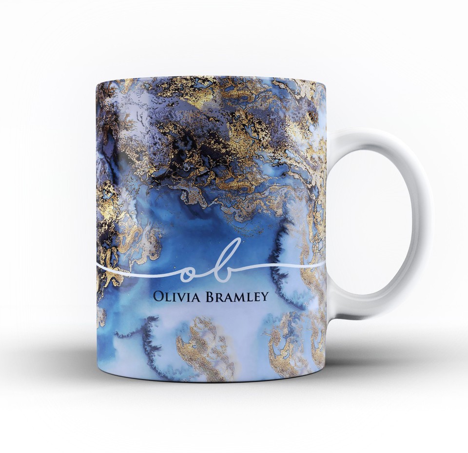 Personalised Marble / Pattern Mug. Add a name for a unique custom gift ...