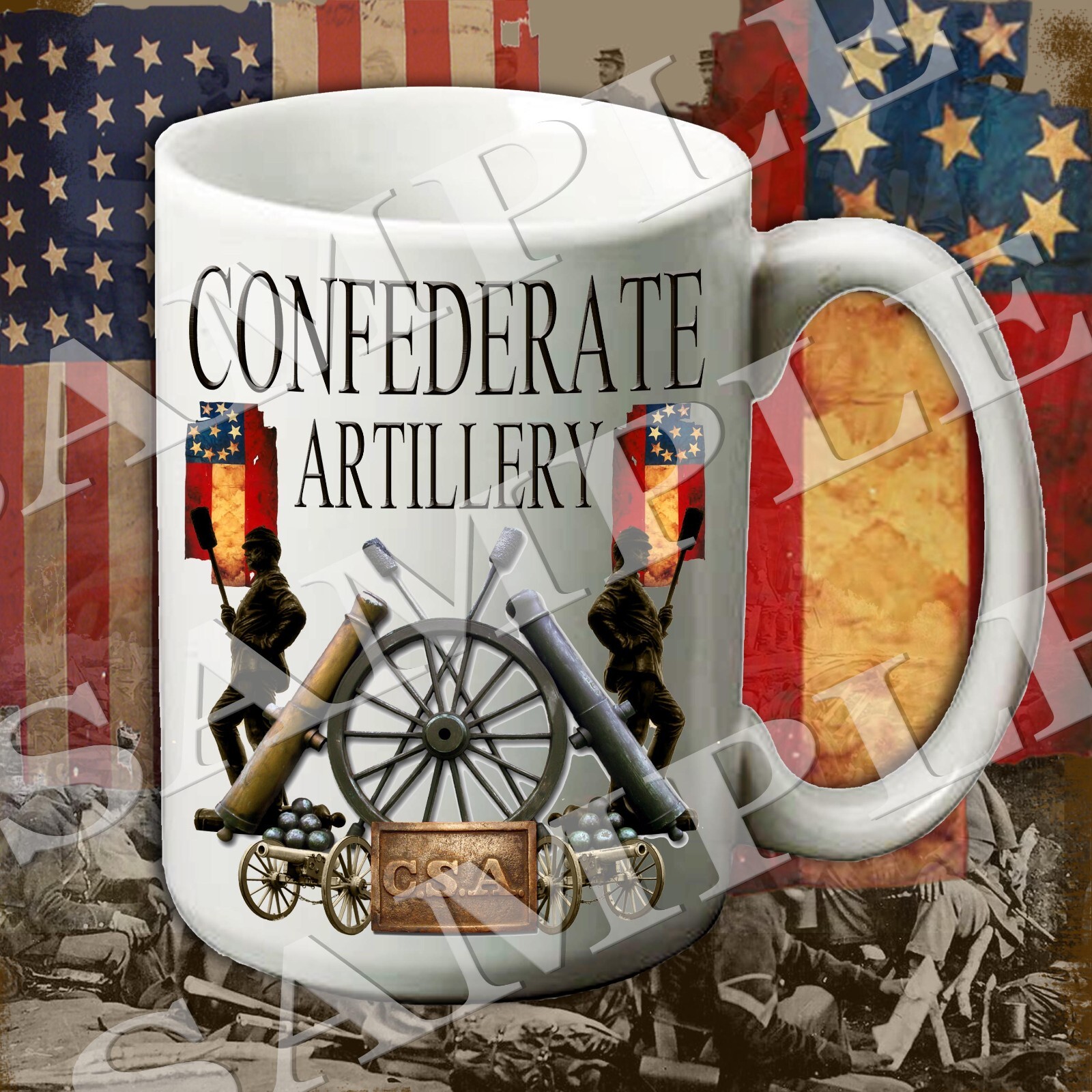Confederate Artillery CSA 15-ounce Civil War themed coffee mug/cup | eBay