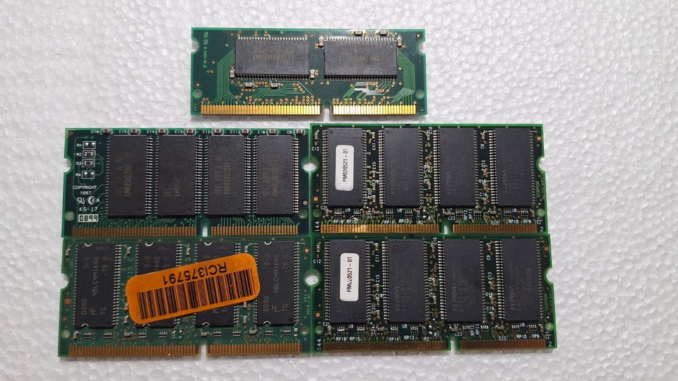 LOT OF 5 USED PC LAPTOP RAM MEMORY MODULES NON-TESTED VARIOUS SIZES | eBay