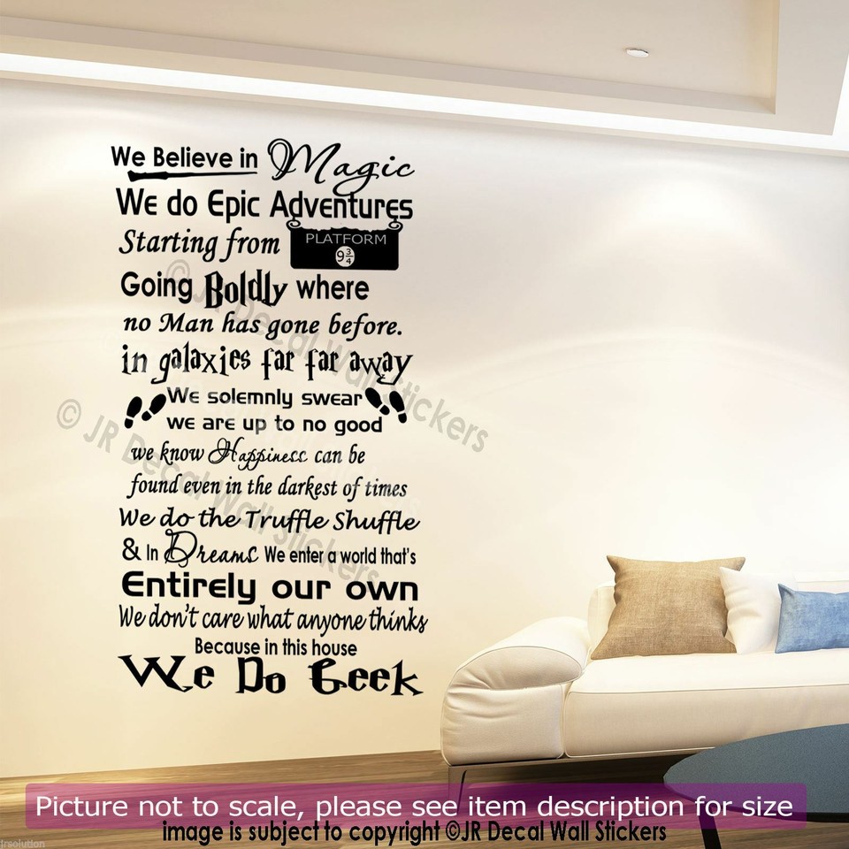 We do Geek Wall Stickers, Harry Potter Quote wall art Stickers, Quote ...