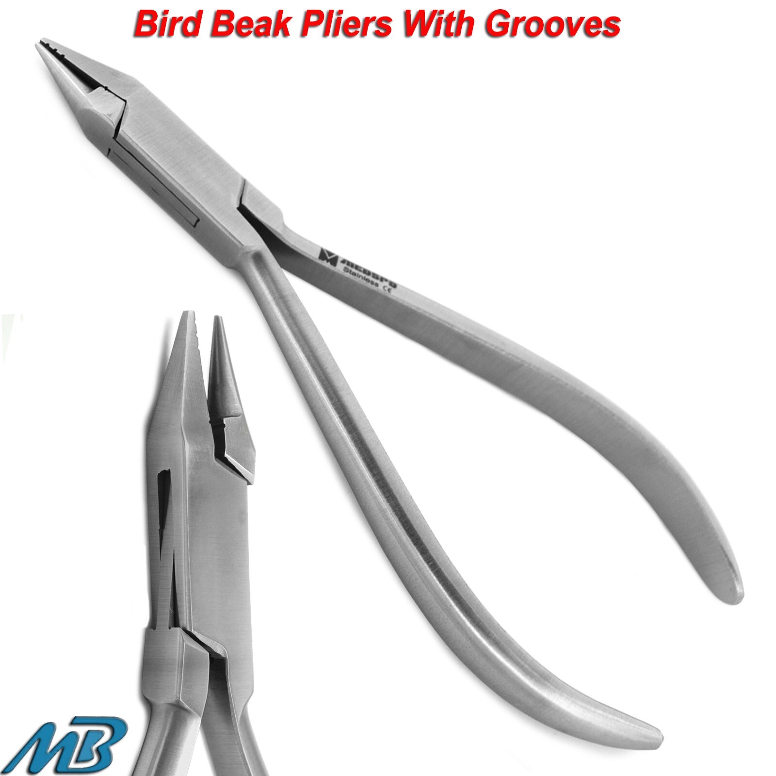 Orthodontic Bird Beak Pliers With Grooves Bending Pliers Orthodontic ...