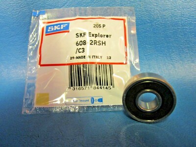 SKF 608 2RSH/C3 Radial/Deep Groove Ball Bearing, Double Sealed | eBay