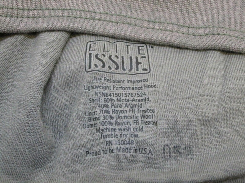 ARMY ELITE ISSUE US MILITARY GREY BALACLAVA FLASH-HOOD FIRE RESISTANT ...