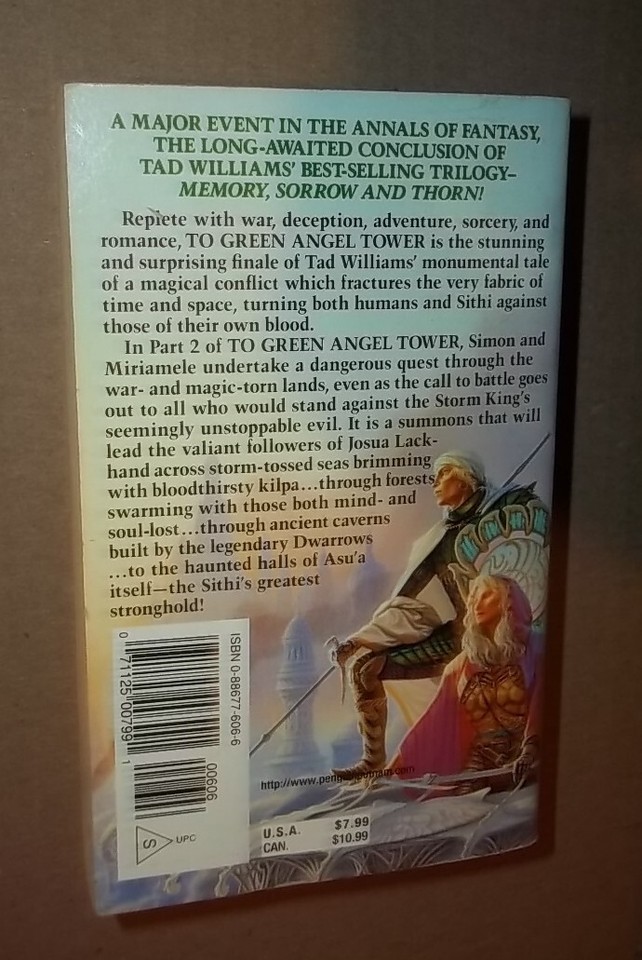 To Green Angel Tower Part 2 by tad williams DAW Fantasy 1994 11th ...
