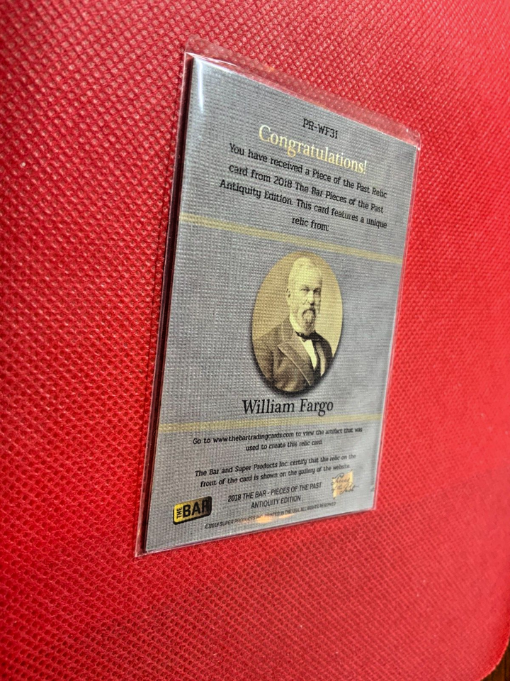 WILLIAM FARGO 2018 THE BAR PIECES OF THE PAST RELIC PR-WF31 AA57 | eBay