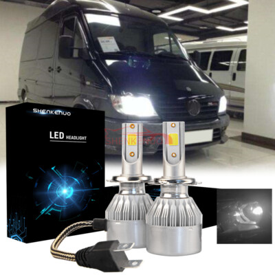 FOR MERCEDES SPRINTER 2000+ LED Headlight Kit set 2x H7 LAMP Bulbs ...