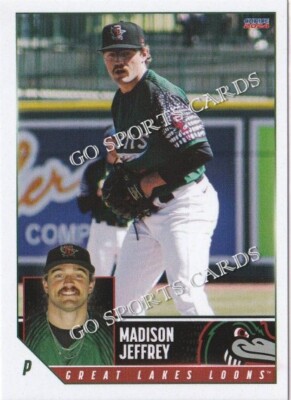 2024 Great Lakes Loons Madison Jeffrey RC Rookie Dodgers Minor League ...