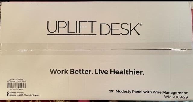 29” Modesty Panel By UPLIFT Desk - Black | eBay