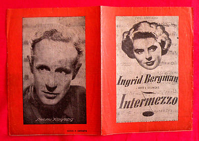 INTERMEZZO 1936 INGRID BERGMAN GOSTA EKMAN INGA TIDBLAD RARE EXYU MOVIE ...