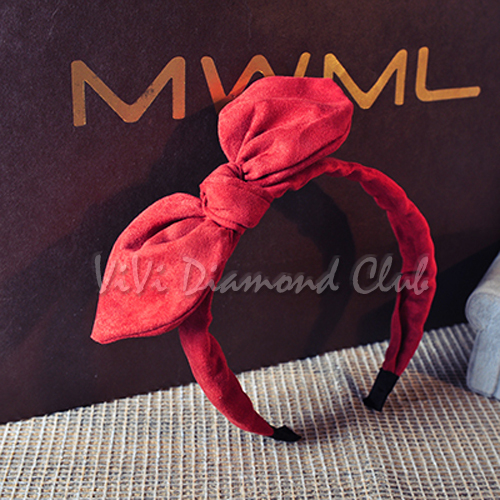 Fashion Korean Style Rabbit Bunny Ears Ribbon Scarf Hair Tie Wrap Bow ...