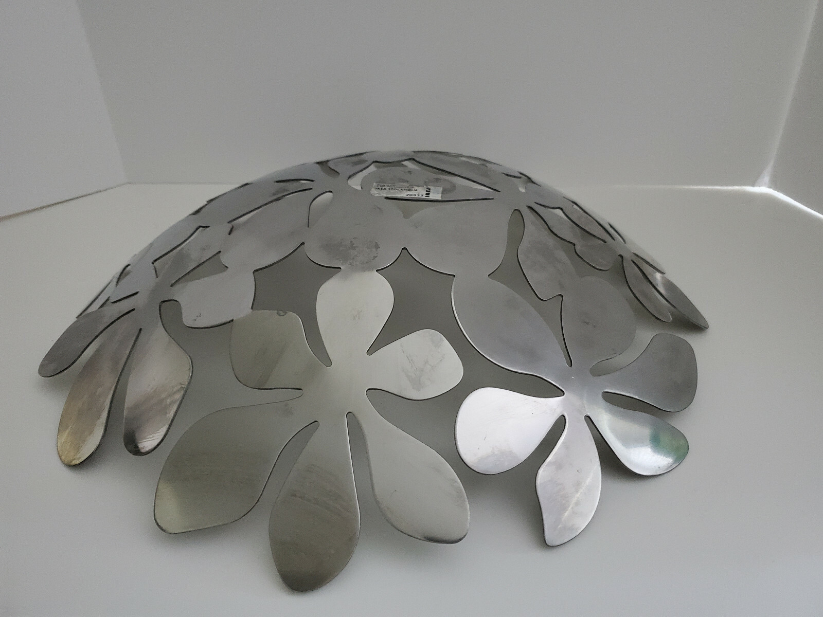 IKEA Bowl Stockholm Stainless Steel Monika Mulder Design Floral Leaf ...