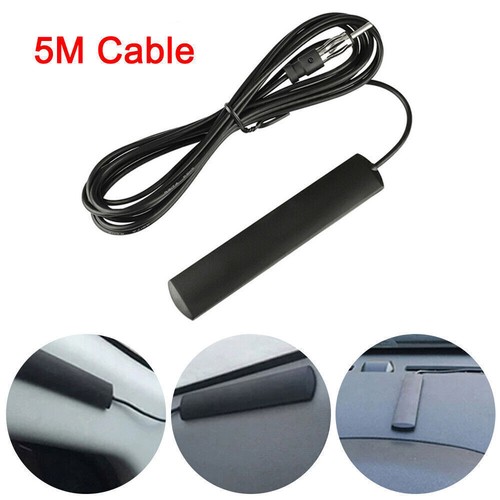 Powerfull Universal Car Hidden Amplified Antenna AM/FM Radio Ariel 12V ...