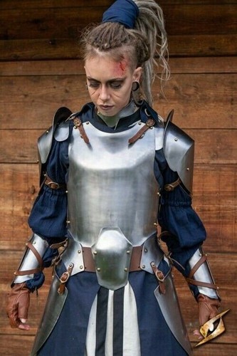 Médiévale Lustrant Métal Demi Armor Suit Pour Femelle Facile Usure Larp Costume | eBay