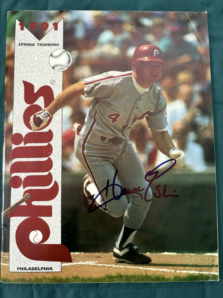 1991 Philadelphia Phillies Spring Training Program Signed With Ticket ...