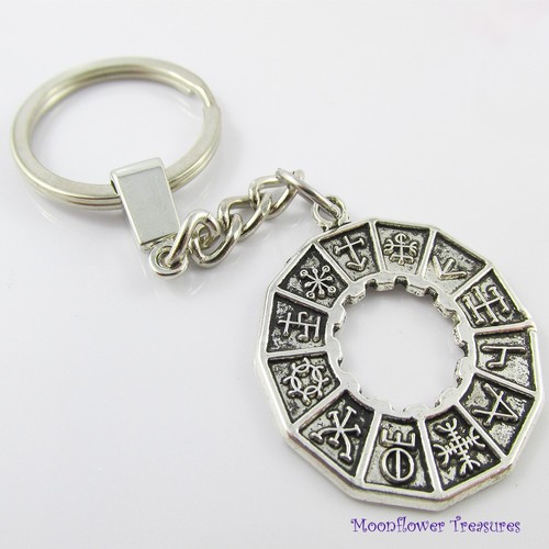 Dodecagon Pagan Glyph Symbols Charm Keychain Keyring 105mm | eBay Australia