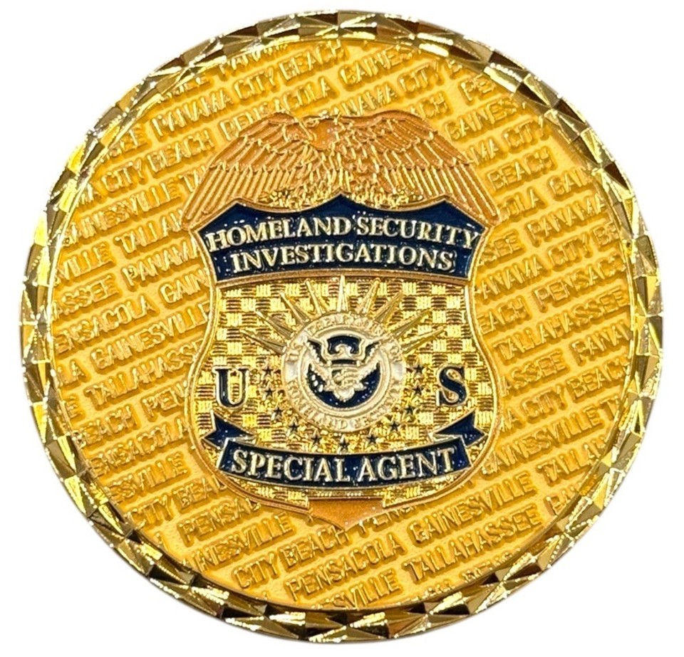 HSI Florida ASAC Challenge Coin Federal Agency Special Agent Police FL ...