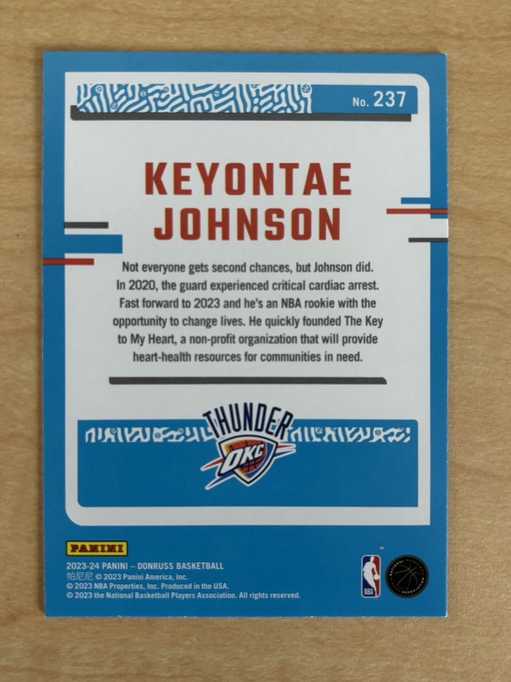Keyontae Johnson 2023-24 Panini Donruss Rated Rookie Holo Green Laser ...