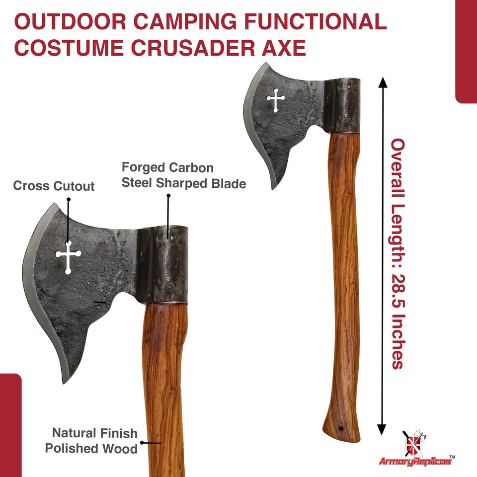 Hand Forged Functional Medieval Outdoor Camping Crusader Cross Cutout ...