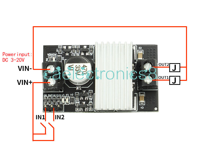 DC 3-20V 10A High-power DC Motor Drive Module PWM Motor Speed ...
