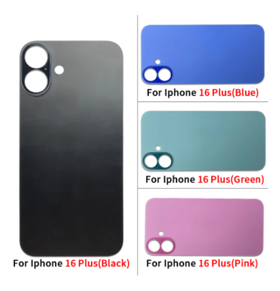 For iPhone 16 / iPhone 16 Plus Battery Back Cover Glass Rear Door ...