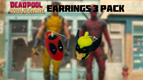 Deadpool Wolverine Dangle Drop Earrings 3 Pack | eBay