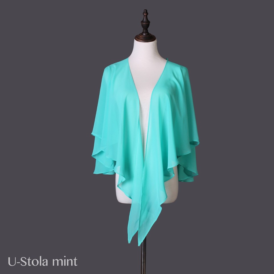 U-Form Stola Schal Tücher Stolen Hochzeit Freizeit Party chiffon Trends ...