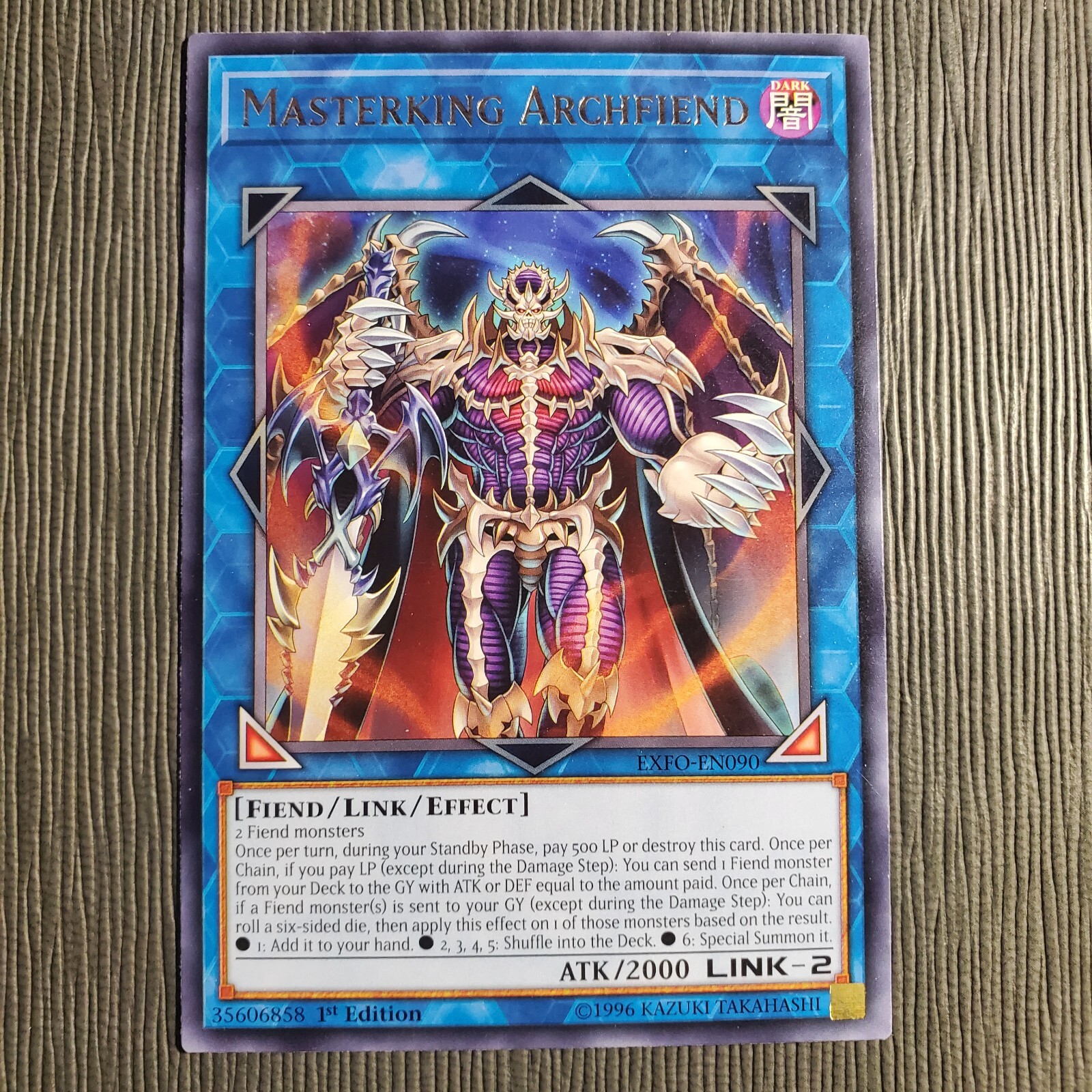 Masterking Archfiend EXFO-EN090 1st Edition YuGiOh Extreme Force MP | eBay
