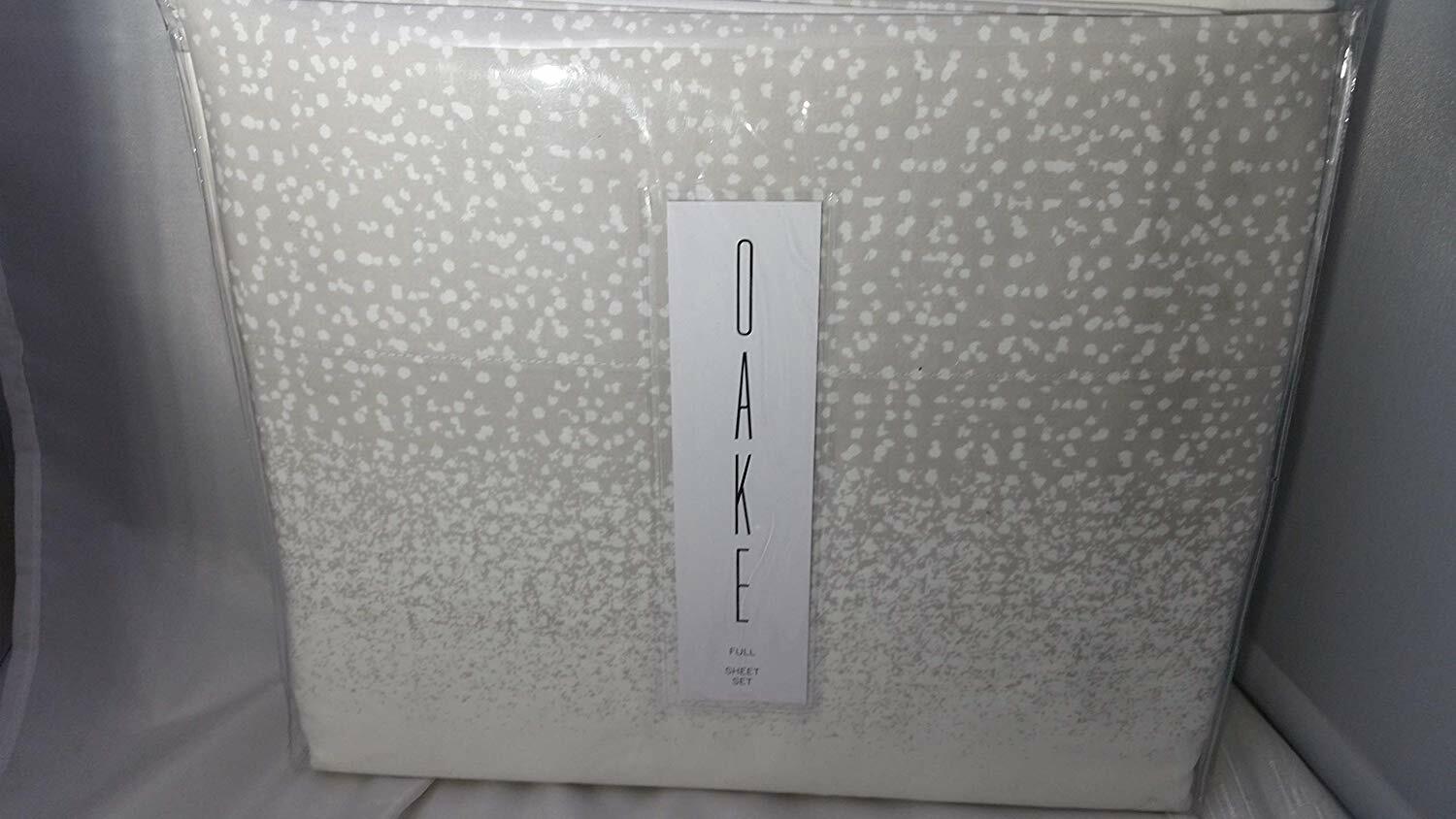 Oake Speckled Color-Block Sheet Set, Full 100% Cotton Sateen | eBay
