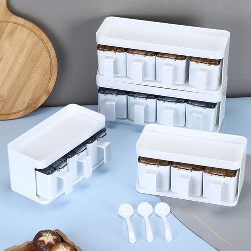 Condiment Case Waterproof Classified Storing Counter 3/4 Grids Cumin ...