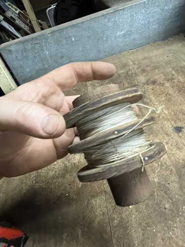 New NOS Unknown Electric Telephone Magnet Wire Cloth Cable Cord Spool 1 ...