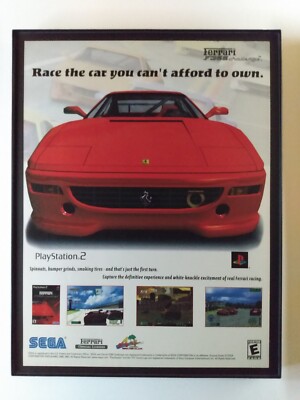 Framed Ferrari F355 Challenge PS2 Sega AM2 2002 retro video game wall ...