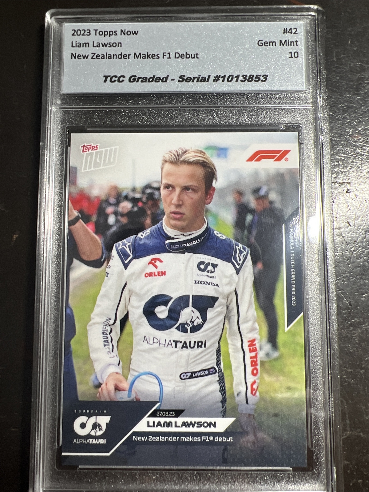 2022 Topps Now Formula 1 Liam Lawson Debut TCC Graded Gem Mint 10 | eBay
