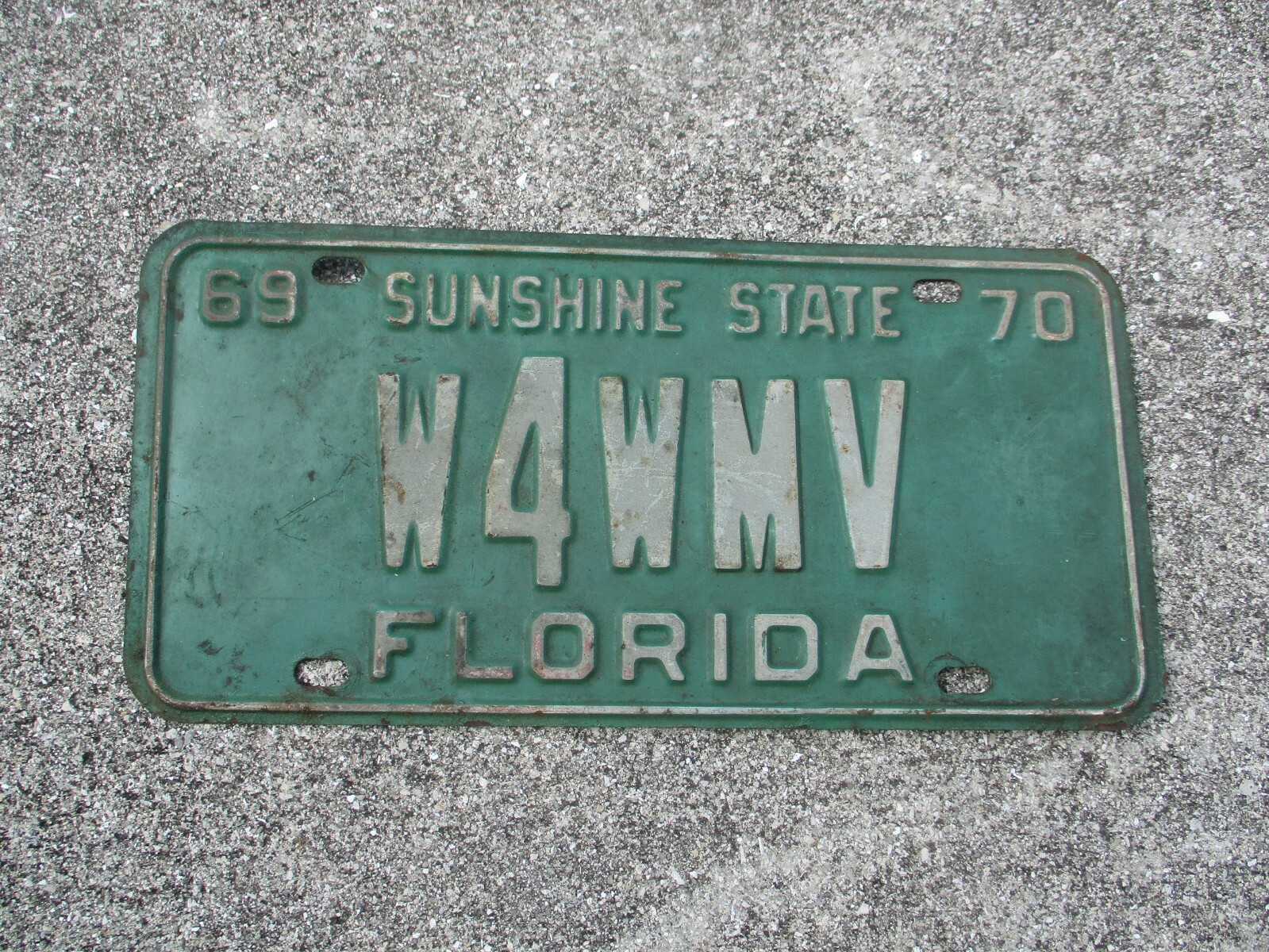 Florida Ham Radio 1969 / 70 license plate # W4WMV | eBay