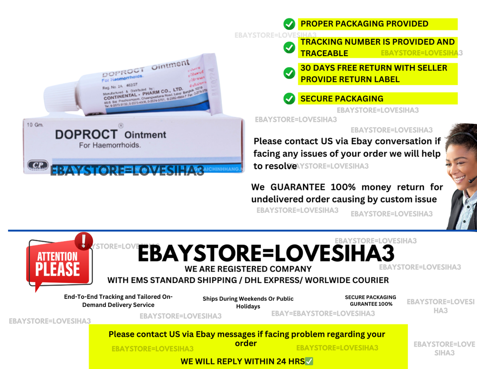 Doproct Hemorrhoid Ointment cream Hydrocortisone+Zinc Oxide.Not ...
