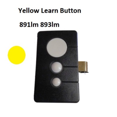 LiftMaster Garage Door Opener Visor Remote Transmitter Yellow Learn ...