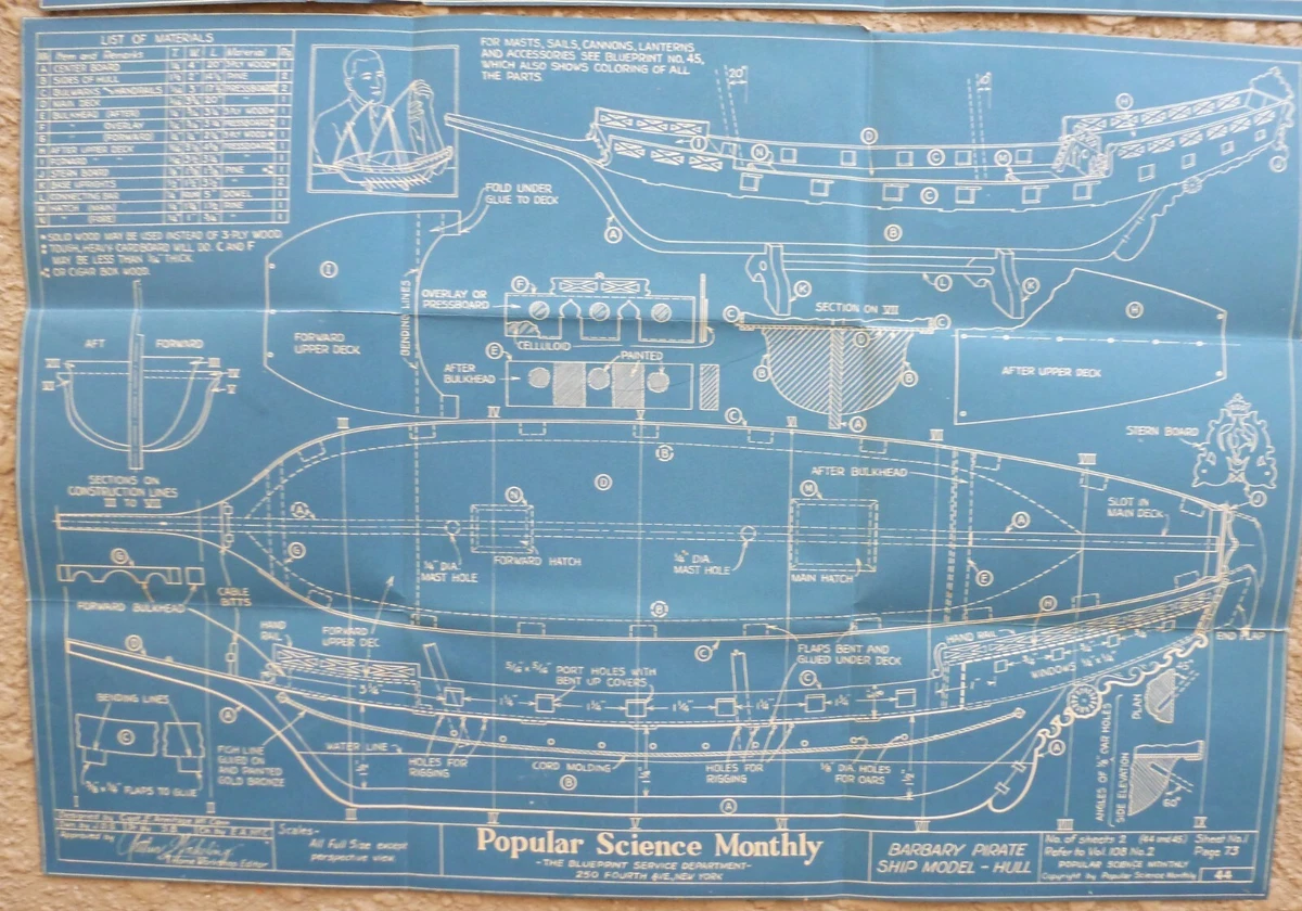 Toy Pirate Ship Blueprints