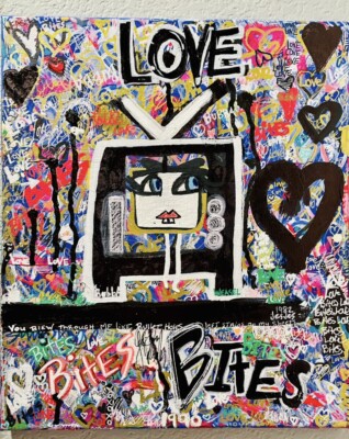Bucked Tooth Betty Graffiti Art On Canvas. Original And Signed. 12x14 ...
