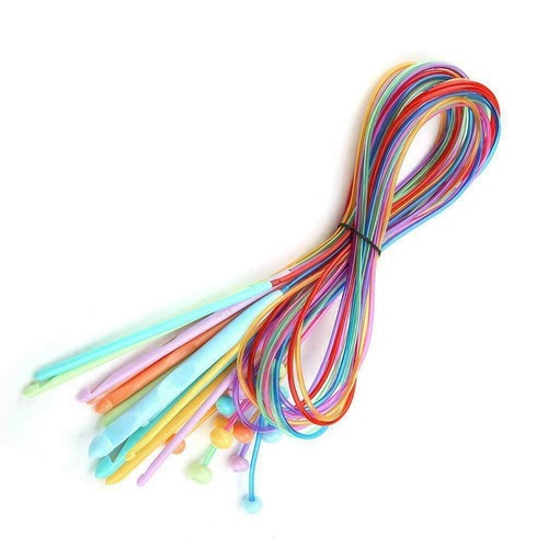 12 tailles crochet en plastique carbonisé tunisien crochets artisanat ...