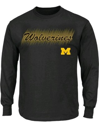 Pro Varsity Michigan Wolverines Long Sleeve T Shirt Mens 5XL Blk Tee ...