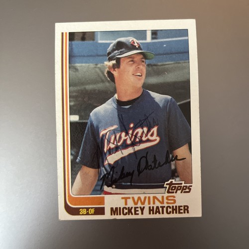 MICKEY HATCHER 1982 TOPPS AUTOGRAPHED SIGNED AUTO BASEBALL CARD | eBay